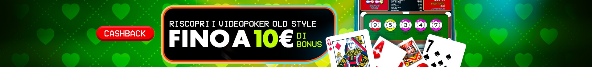 Banner Cashback Video Poker Old Style